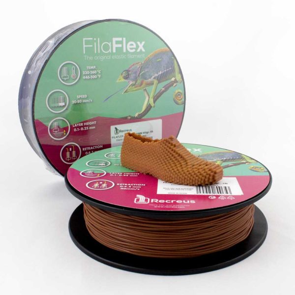 Recreus FilaFlex Filament Brun - 1,75 mm - 0,25 kg - Creedo3D