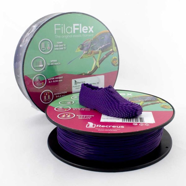 Recreus FilaFlex Filament Lila - 1,75 mm - 0,25 kg - Creedo3D