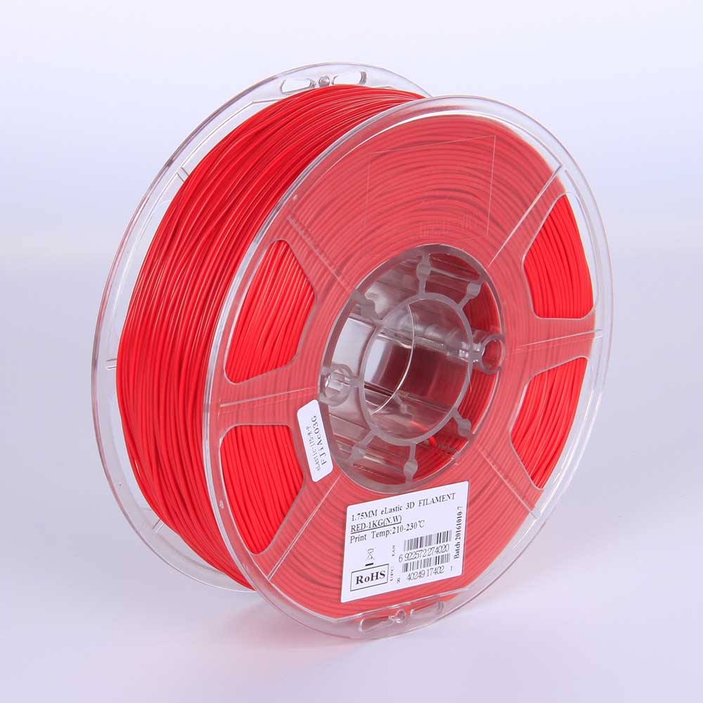 eSUN eLastic Filament Röd - 1,75 mm - 1 kg - Creedo3D